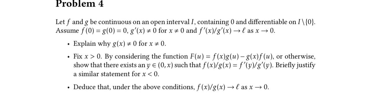 Solved Let f and g be continuous on an open interval I, | Chegg.com
