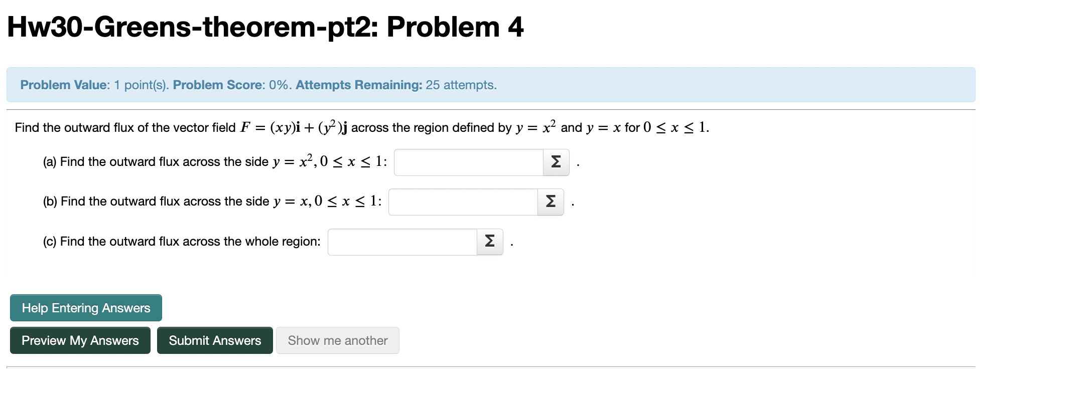 Solved Hw30-Greens-theorem-pt2: Problem 4 Problem Value: 1 | Chegg.com