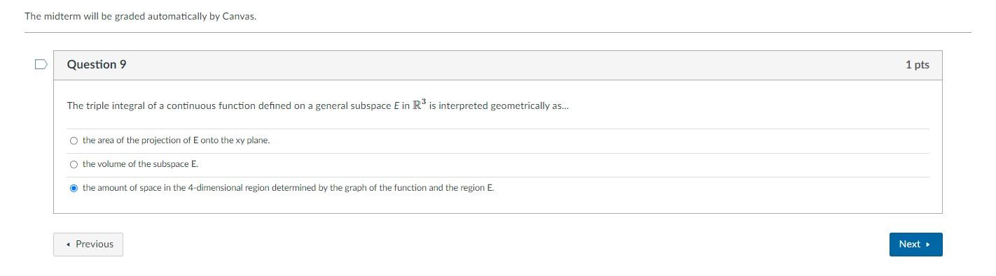 Solved The midterm will be graded automatically by Canvas. | Chegg.com