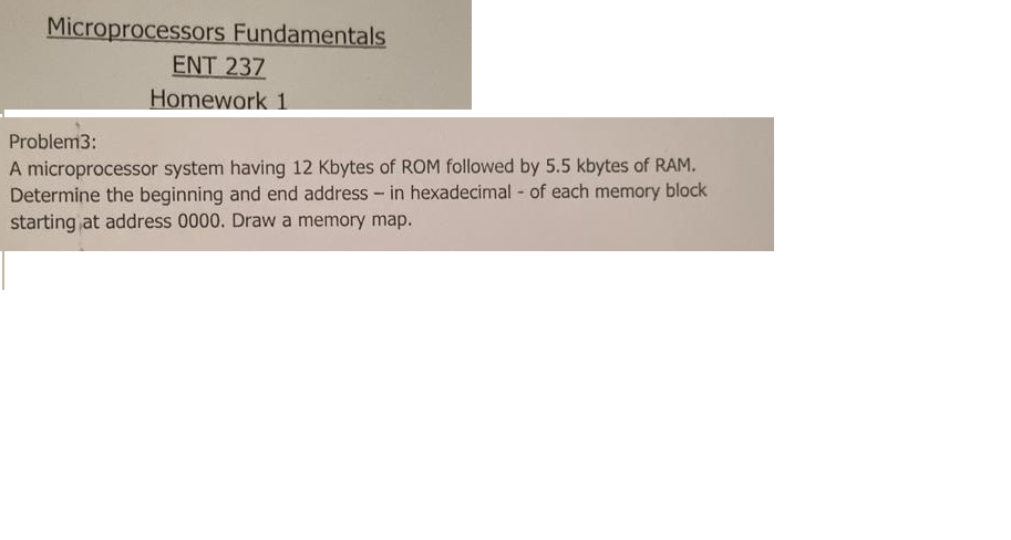 Solved Microprocessors Fundamentals ENT 237 Homework 1 | Chegg.com