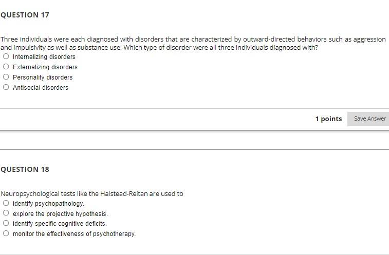 Solved QUESTION 17 Three individuals were each diagnosed | Chegg.com
