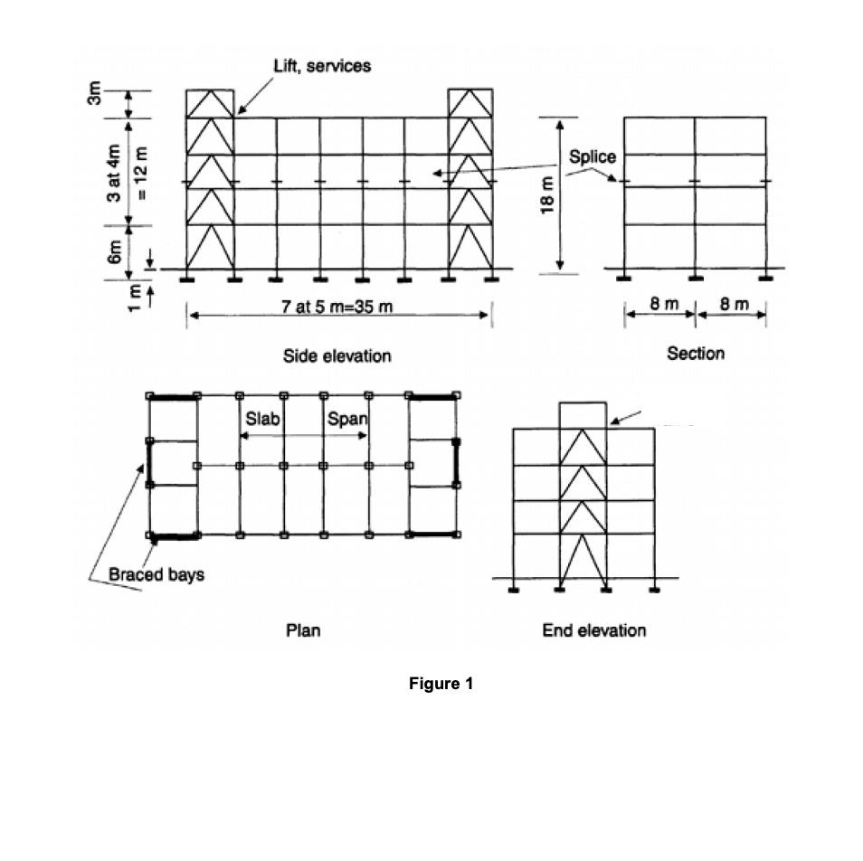 The framing plans for the steel multistorey office | Chegg.com