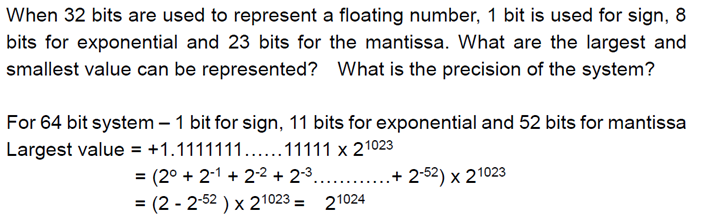 Solved When 32 bits are used to represent a floating number, | Chegg.com