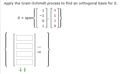 Solved Apply the Gram-Schmidt process to find an orthogonal | Chegg.com