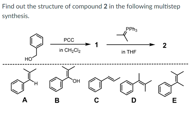 Solved Find out the structure of compound 2 in the following | Chegg.com