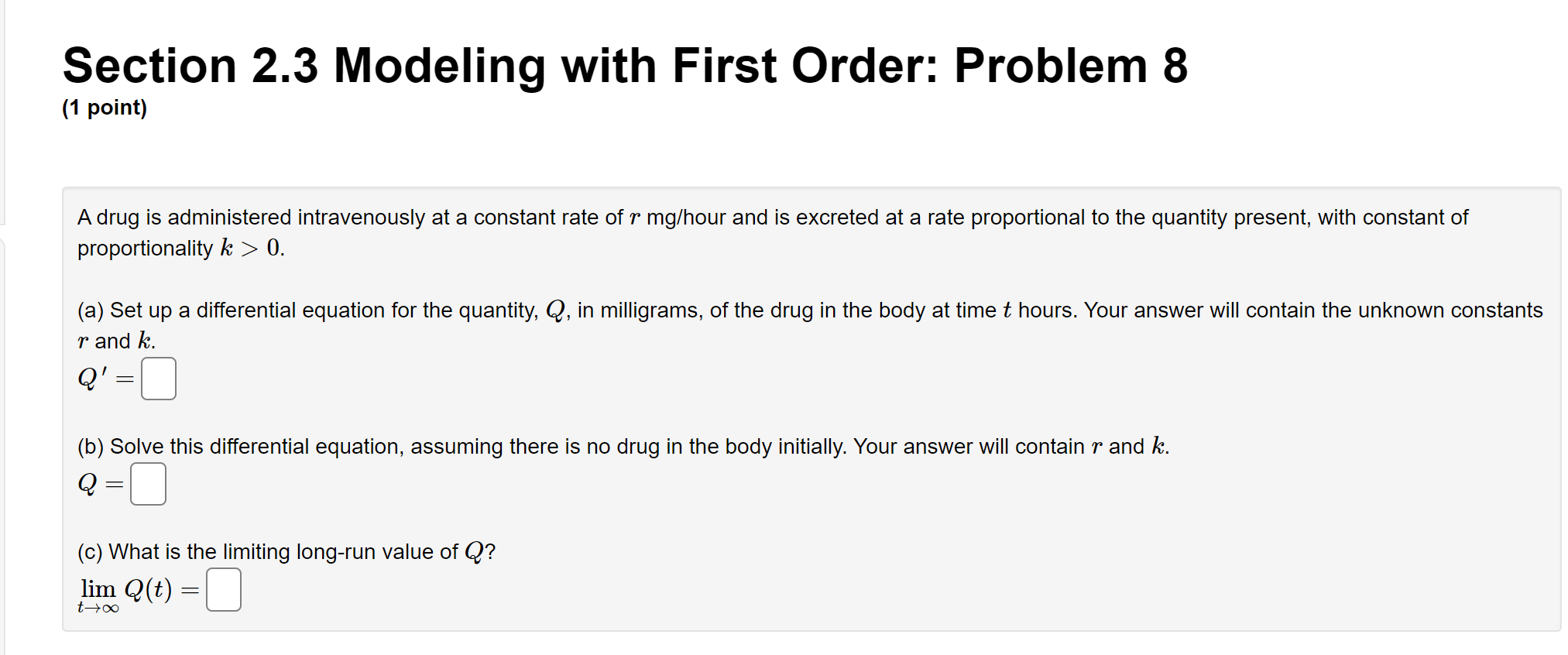 Solved Section 2 3 Modeling With First Order Problem 8 1