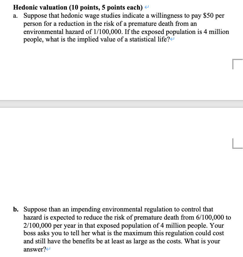 Solved Hedonic valuation (10 points, 5 points each) a. | Chegg.com