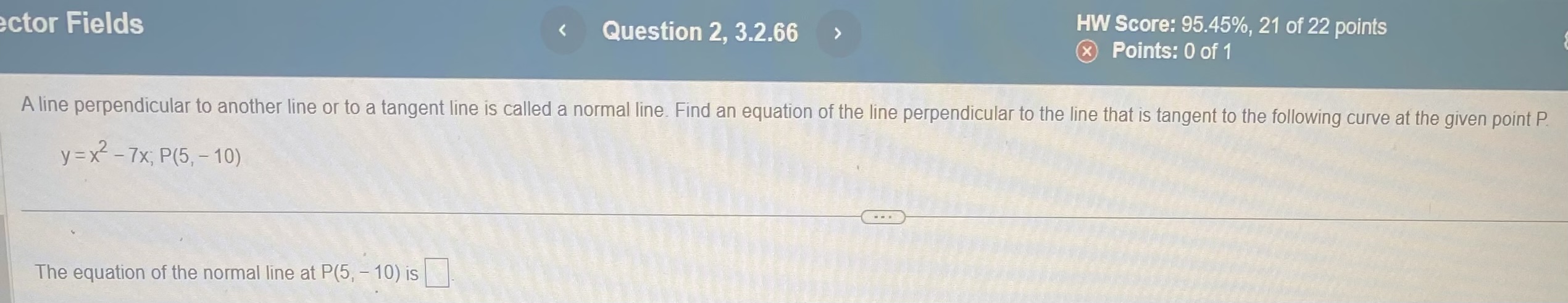 Solved A line perpendicular to another line or to a tangent | Chegg.com