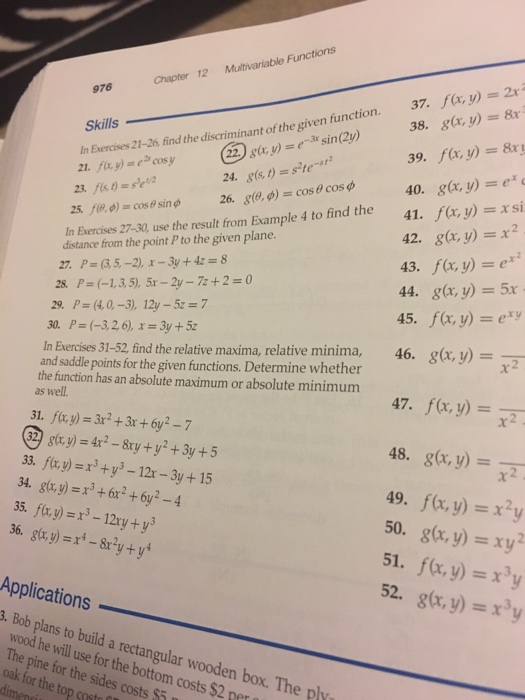 Solved Chapter 12 Multivariable Functions . 37. f(x, y) = | Chegg.com