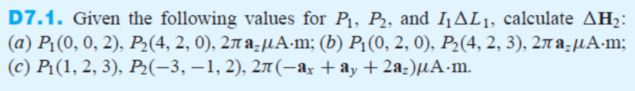 Solved D7.1. Given the following values for P1, P2, and I1 | Chegg.com