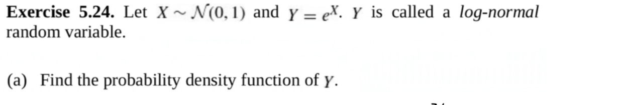 Solved Exercise 524 Let X~ N0 1 And Y Ex Y Is Called