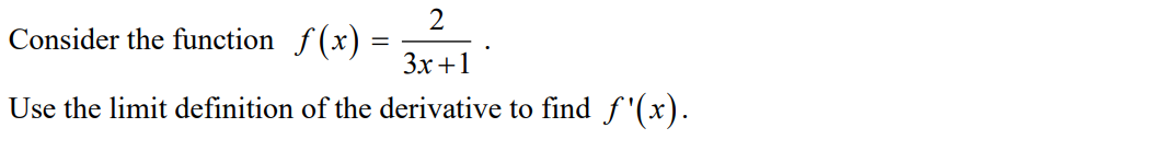 Solved Consider the function f(x)=3x+12. Use the limit | Chegg.com