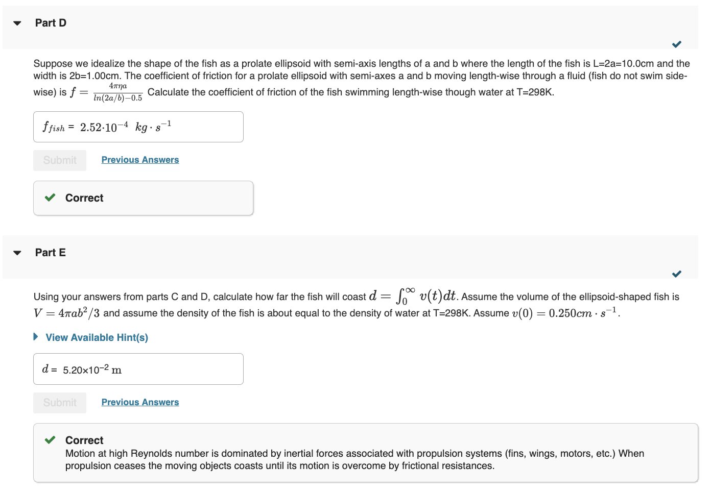 Solved Learning Goal: The Reynolds Number RN quantifies the | Chegg.com