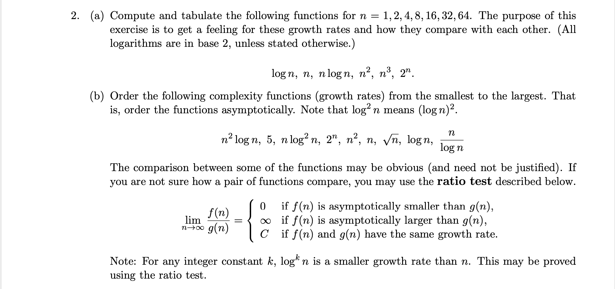 Solved 2. (a) Compute and tabulate the following functions | Chegg.com