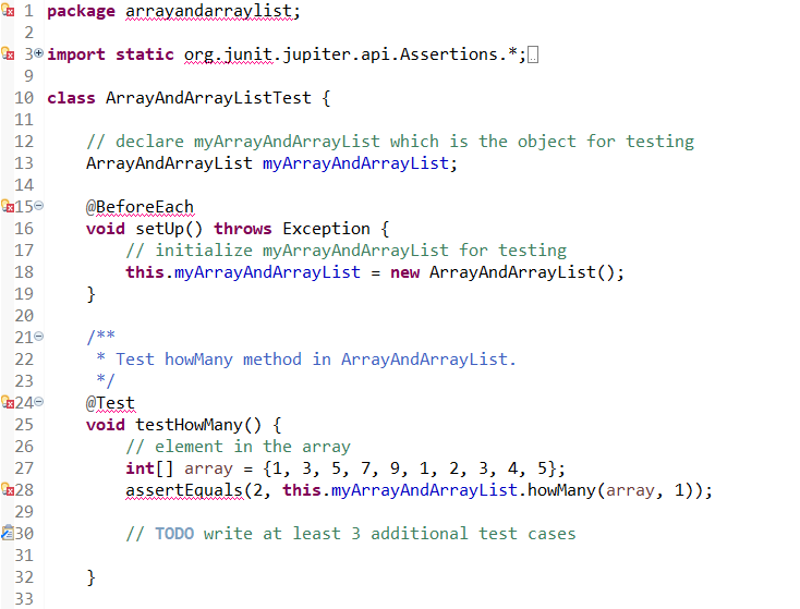 Solved 1 package arrayandarraylist; 2. 3+ import static org: | Chegg.com