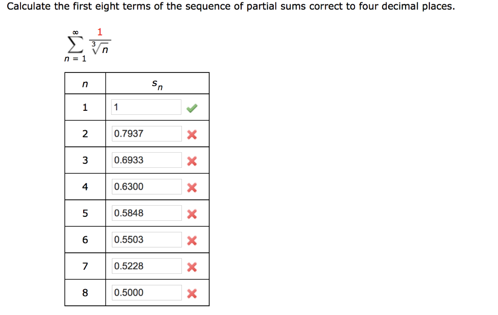 Solved Calculate the first eight terms of the sequence of | Chegg.com