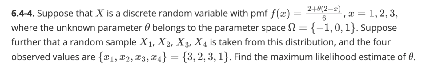 Solved 6.4-4. Suppose that X is a discrete random variable | Chegg.com
