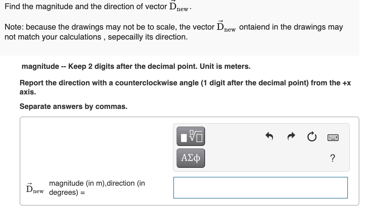 Solved New Situation: Vectors A and B are unchanged, but D | Chegg.com