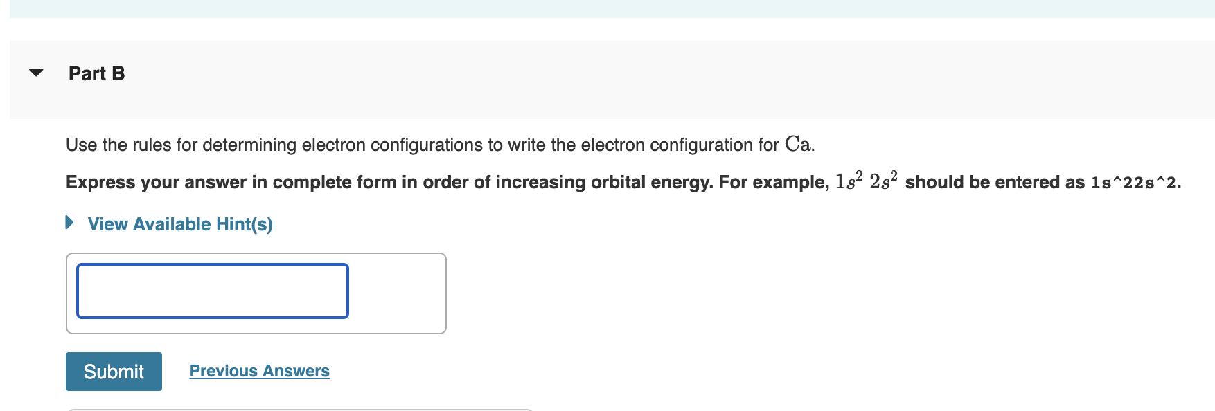 Solved Use The Rules For Determining Electron Configurations