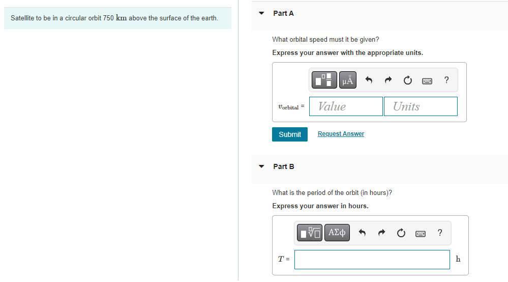 Solved Satellite to be in a circular orbit 750 km above the | Chegg.com