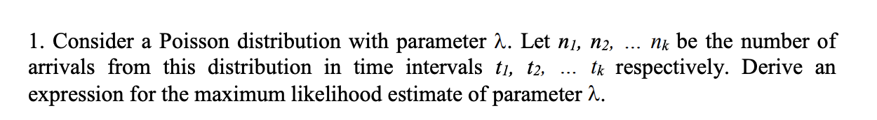 Solved 1. Consider a Poisson distribution with parameter 2. | Chegg.com