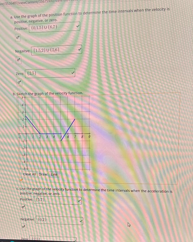 a. Use the graph of the position function to | Chegg.com