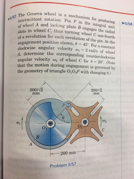 Solved The Geneva wheel is a mechanism for producing | Chegg.com
