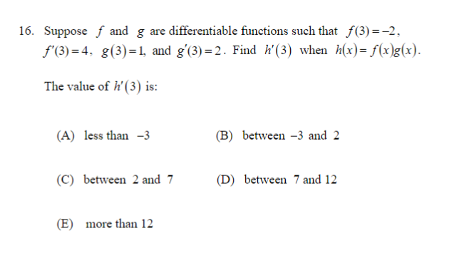 Solved 16. Suppose ƒ and g are differentiable functions such | Chegg.com