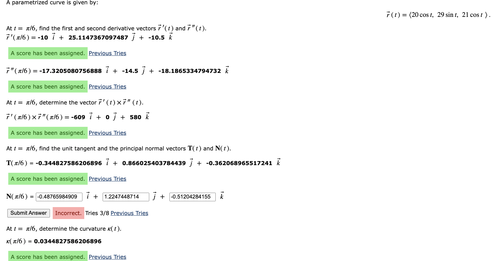 Solved A parametrized curve is given | Chegg.com