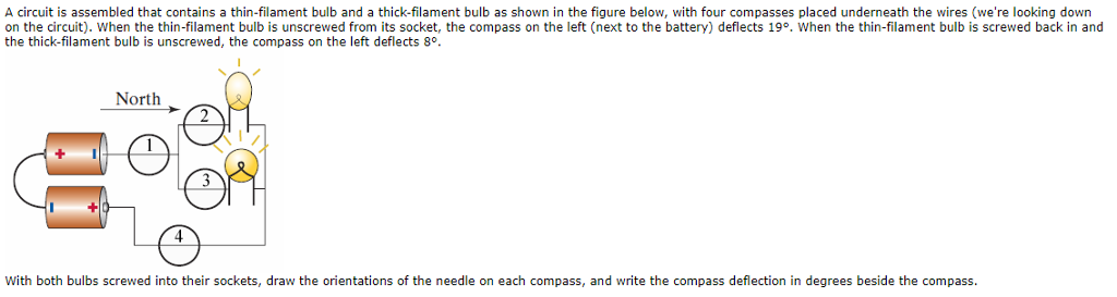 Solved A circuit is assembled that contains a thin-filament | Chegg.com