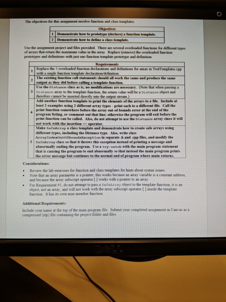 Solved I am trying to do a template with and exception | Chegg.com