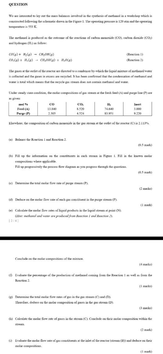 Solved helpQUESTIONWe are interested to lay out the mass | Chegg.com