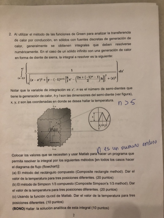 Solved Write A Matlab Script That Solves The Integral