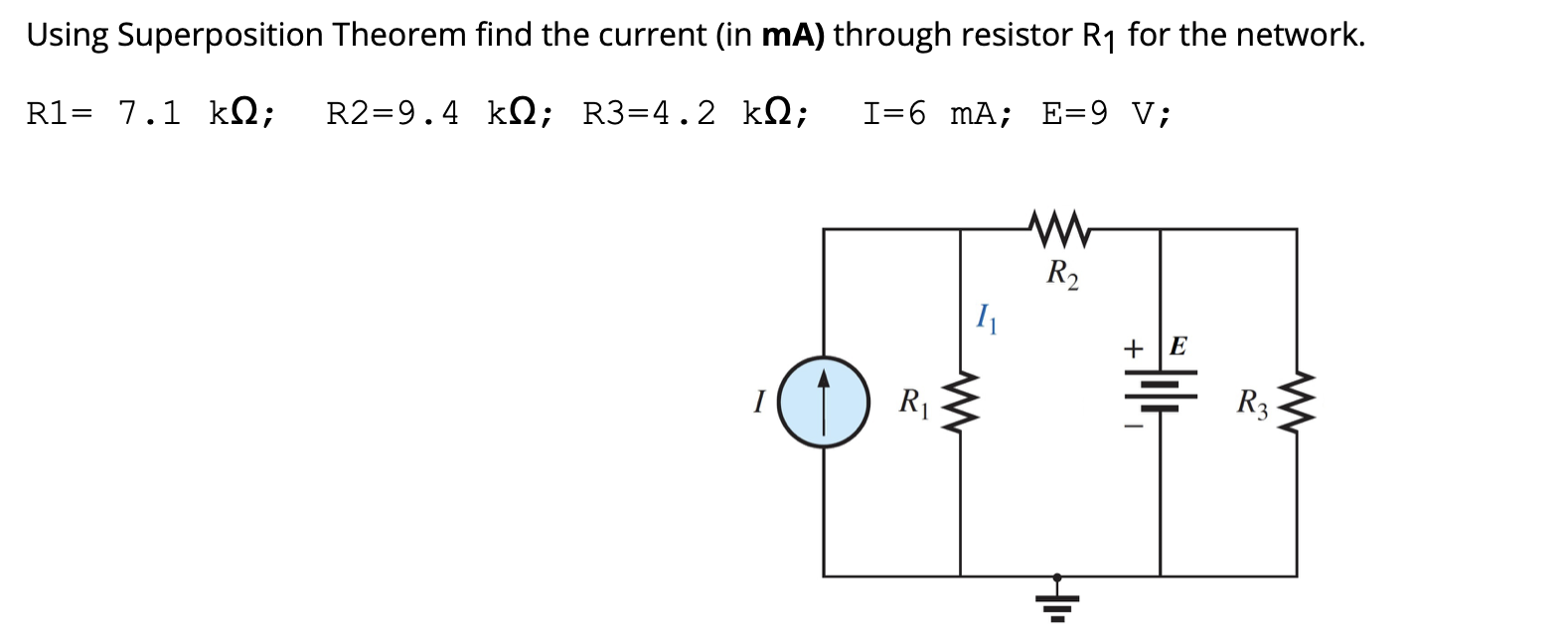 Solved m R1 ﻿for the network.R1=7.1kΩ;R2=9.4kΩ;R3=4.2kΩ; | Chegg.com
