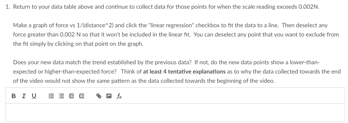 Solved Force Distance 1/Distance N variable cm variable m | Chegg.com
