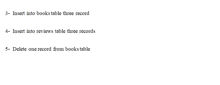 Solved Section II 1- Create table books 1 2 3 4 5 Fields Id | Chegg.com