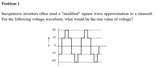 Solved Inexpensive inverters often used a "modified" square | Chegg.com