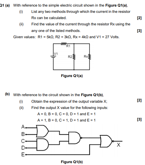 Solved [2] Q1 (a) With reference to the simple electric | Chegg.com