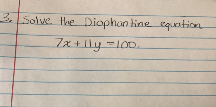 Solved si solve the Dio equation | Chegg.com