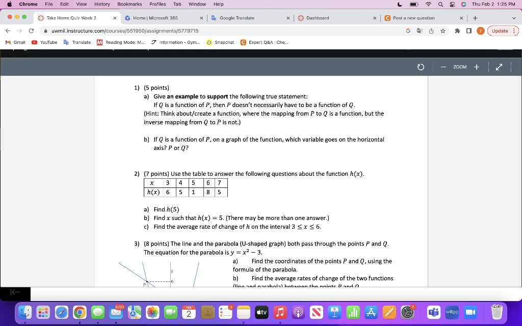 Solved 1) (5 points) a) Give an example to support the | Chegg.com