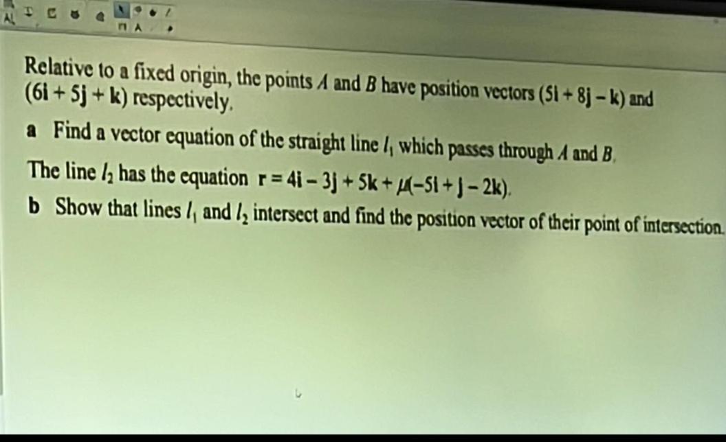 Solved Relative to a fixed origin, the points A and B have | Chegg.com