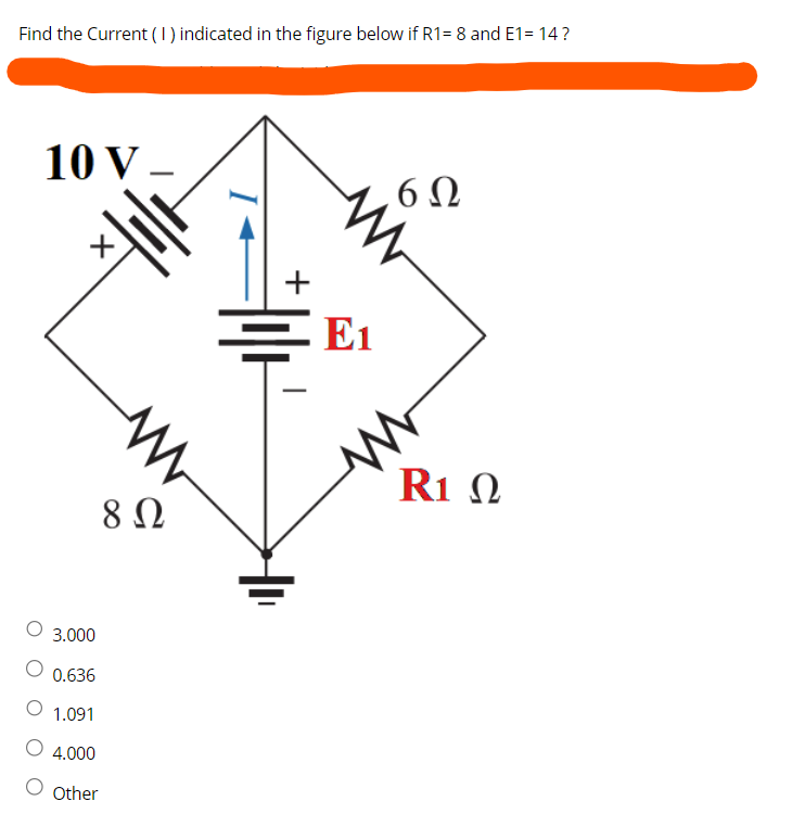 Solved Find the Current ( 1 ) indicated in the figure below | Chegg.com