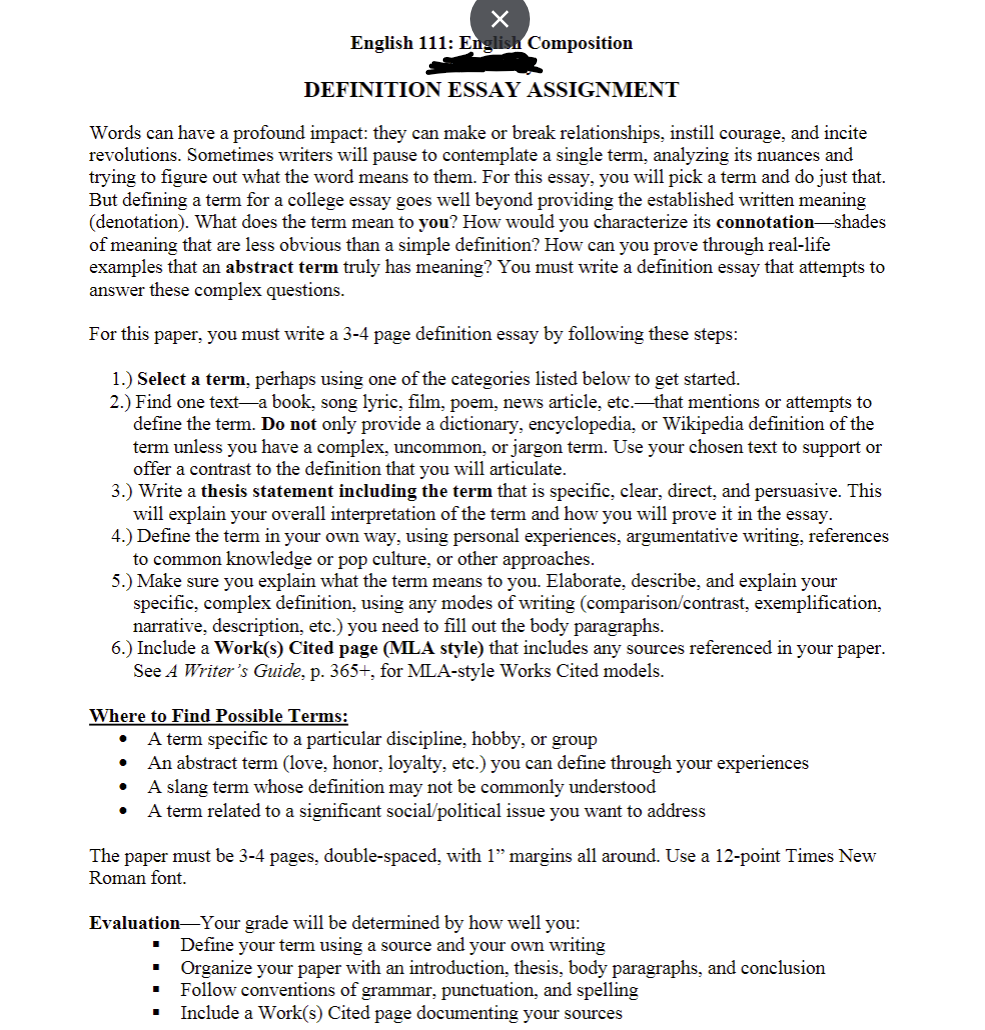 Can you write 4 pages definition essay about hope | Chegg.com