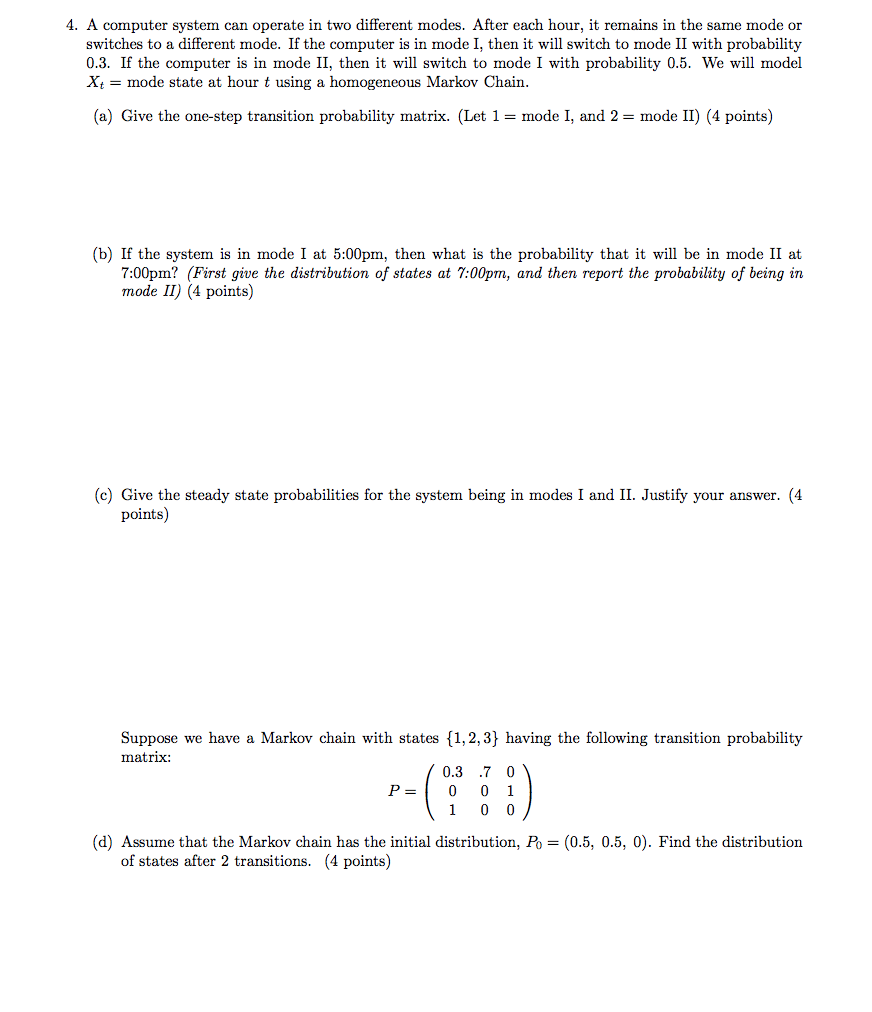 Solved 4. A computer system can operate in two different | Chegg.com