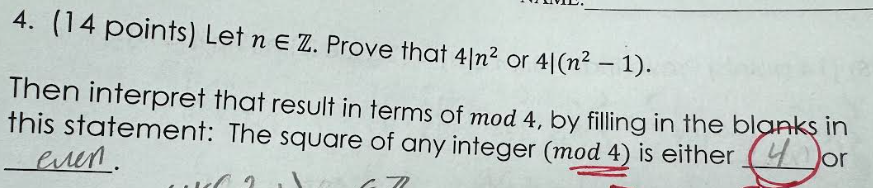 Solved by an EXPERT (14 ﻿points) ﻿Let ninZ. Prove that | Chegg.com
