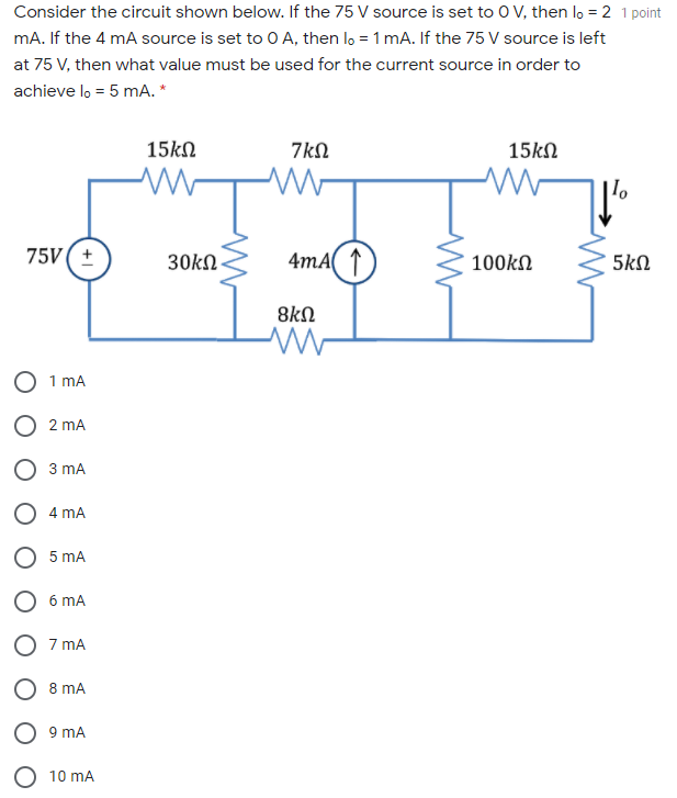 Solved Consider the circuit shown below. If the 75 V source | Chegg.com
