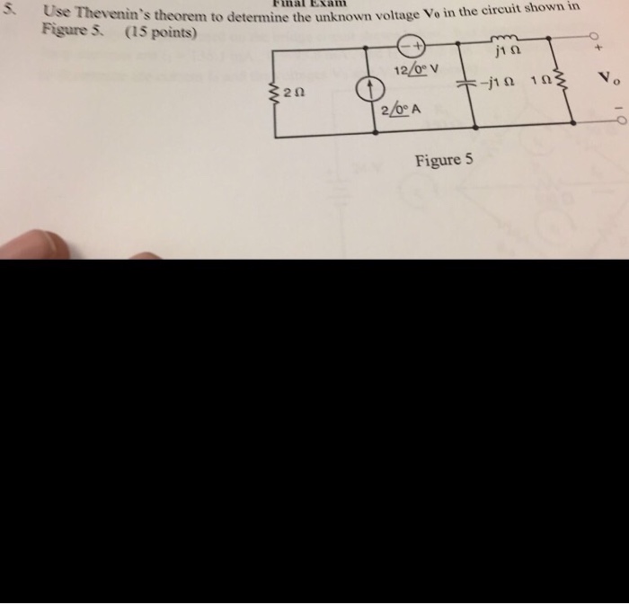 Solved Use Thevenin's theorem to determine the unknown | Chegg.com