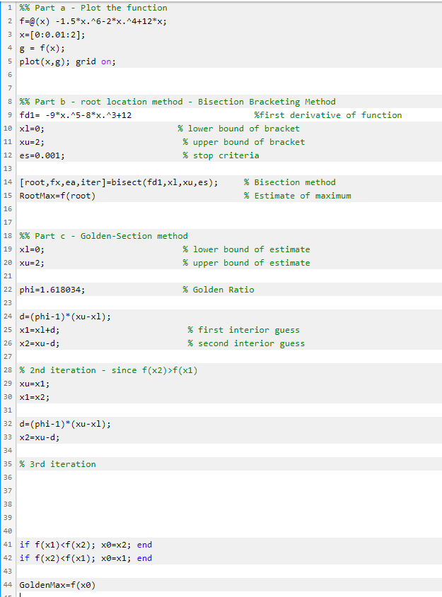Given: f(x) = -1.5x – 2x4 + 12x (a) Plot the | Chegg.com