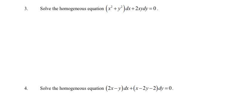 Solve the homogeneous equation | Chegg.com