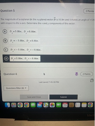 Solved The magnitude of a coplanar (in the x−y plane) vector | Chegg.com